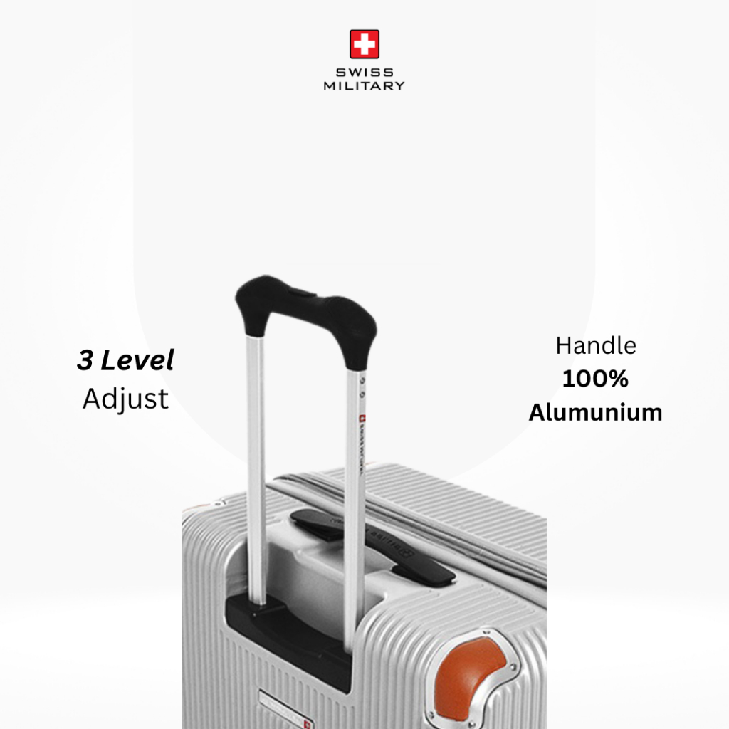 Koper Kabin Swiss Military ZENEBA Traveling Ukuran 20 Inch - Silver ...