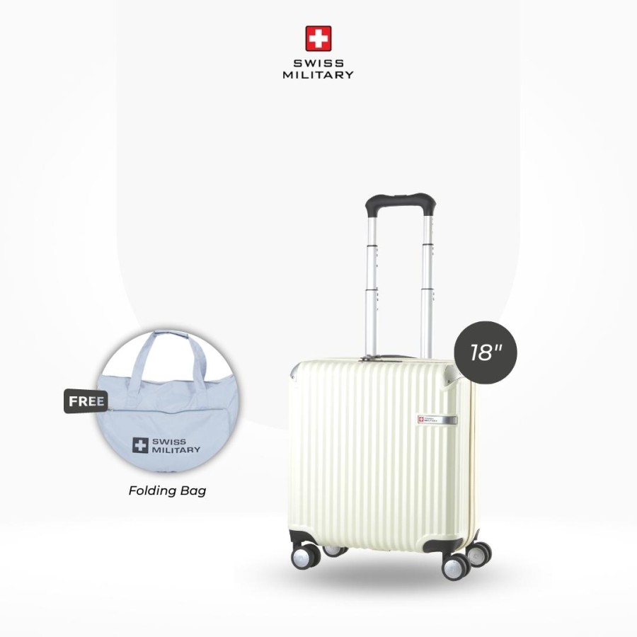 Swiss Military Suitcase Solio 18 Inch - White - Swiss Military
