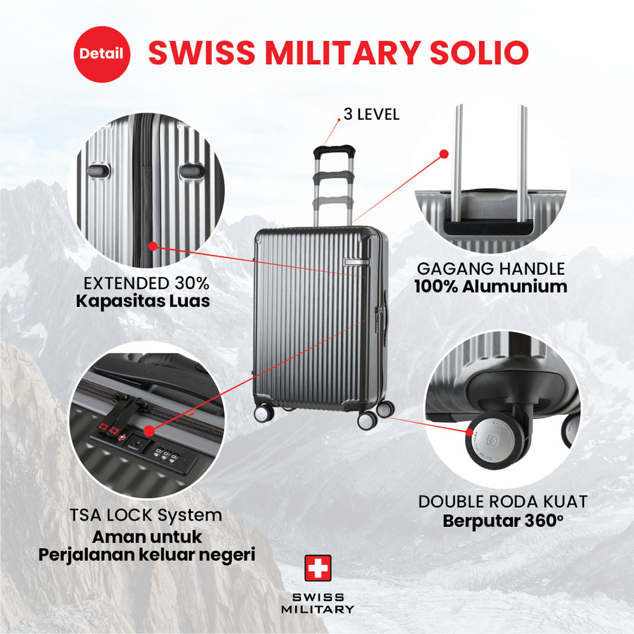 Swiss Military Suitcase Solio 26 Inch – Green - Swiss Military