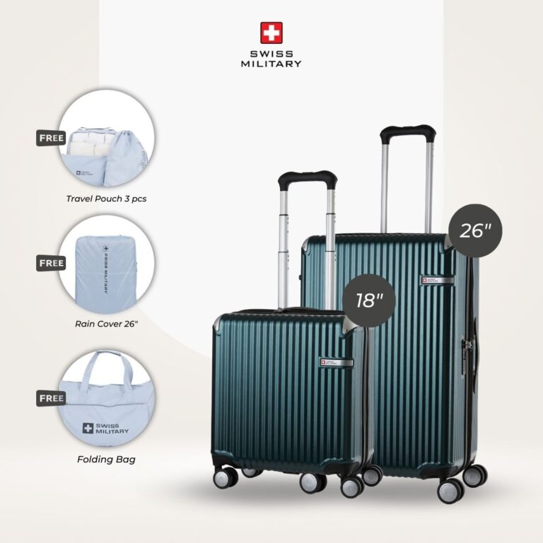 Swiss Military Suitcase Solio 26 Inch + 18 Inch – Green - Swiss Military