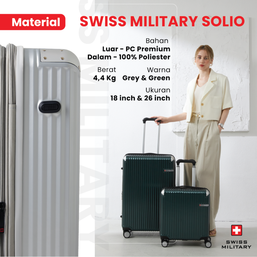 Swiss Military Suitcase Solio 26 Inch + 18 Inch – Green - Swiss Military