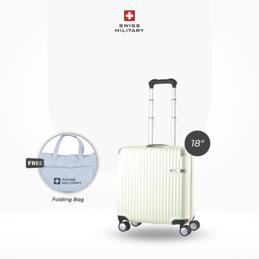 Swiss Military Suitcase Solio 18 Inch - White - Swiss Military